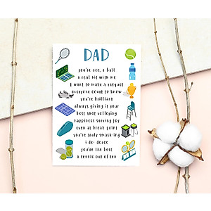 Dad Tennis Card - Tennis Fathers Day Card - Funny Tennis Card - Greeting Card - Birthday Gifts For Tennis Lovers Players - Happy Birthday Card - Sports Card- Fans Tennis Card- Card For Dad