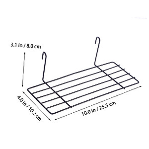 BESTOYARD Hanging Wire Shelf Wire Wall Panel Wall Grid Display Shelf Metal Floating Shelf Desk Book Holder Grid Basket Wall Grid Panels Grid Wall Rack Panel White Shelfs Organizer Iron Wire