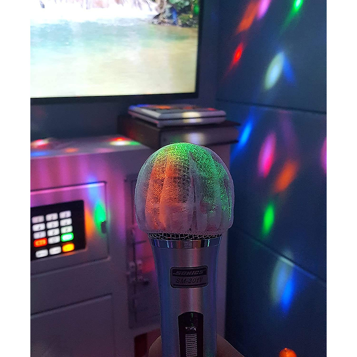 LENITH 100 Count Microphone Cover Removal Disposable Mike Sponge