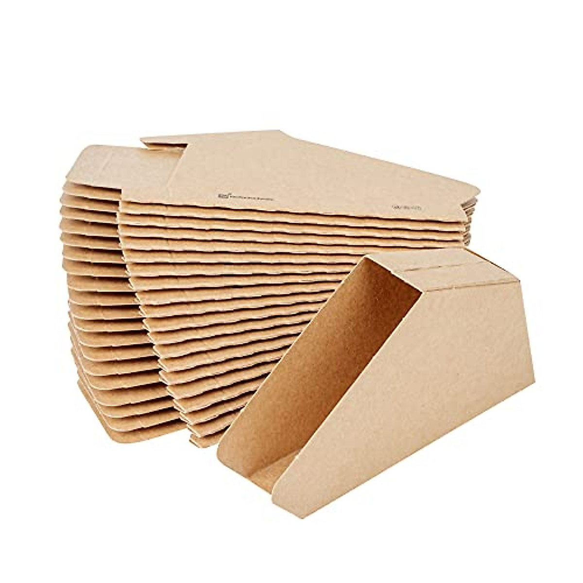 Restaurantware Bio Tek Kraft Paper Small Taco Holder - Greaseproof - 4" x 1 1/4" x 2 1/4" - 200 count box