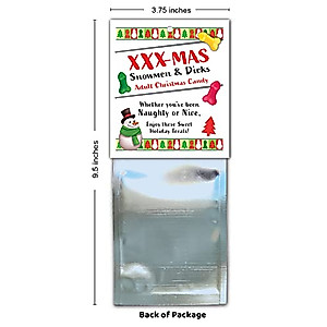 3 Pack - Snowman Christmas Weener Candy - Adult Funny Holiday Party Favor Penis Stocking Stuffer