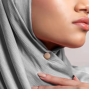 PeacePray 2 Pairs Premium Strong Hijab Magnetic Pins with Storage Bag, No-Snag Multi-Use Hijab Magnets, Pinless Magnetic Hijab Pins, Choose Your Favorite Style Freely, Matte Nude