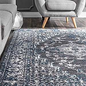 nuLOOM Transitional Medallion Lucille Area Rug, 5x8, Grey