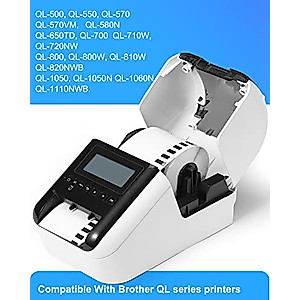12 Rolls DK-2205 QL800 QL810W QL820NWB QL1100 Continuous Paper Label 2.4" x 100 Feet, Compatible with Brother QL Label Printers, Replacement for Brother DK-2205 Continuous Paper Lable Roll
