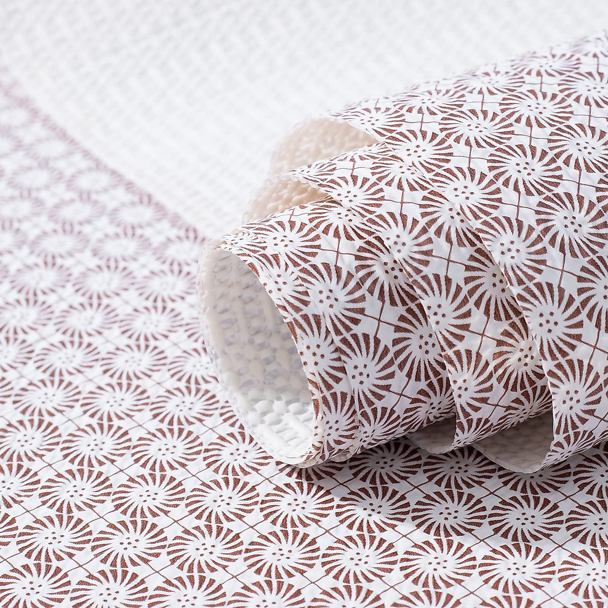 RAY STAR 12X120 Inch Shelf Liner for Kitchen Cabinets, Non-Adhesive Cabinet Liner Washable, PVC Drawer Liner for Dresser Non-Slip Bathroom (Circle)(1 Roll)