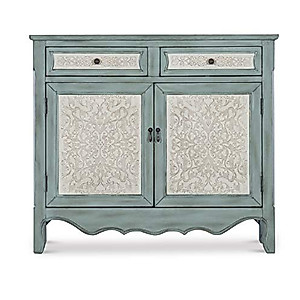 Powell Antique Console, Blue/White