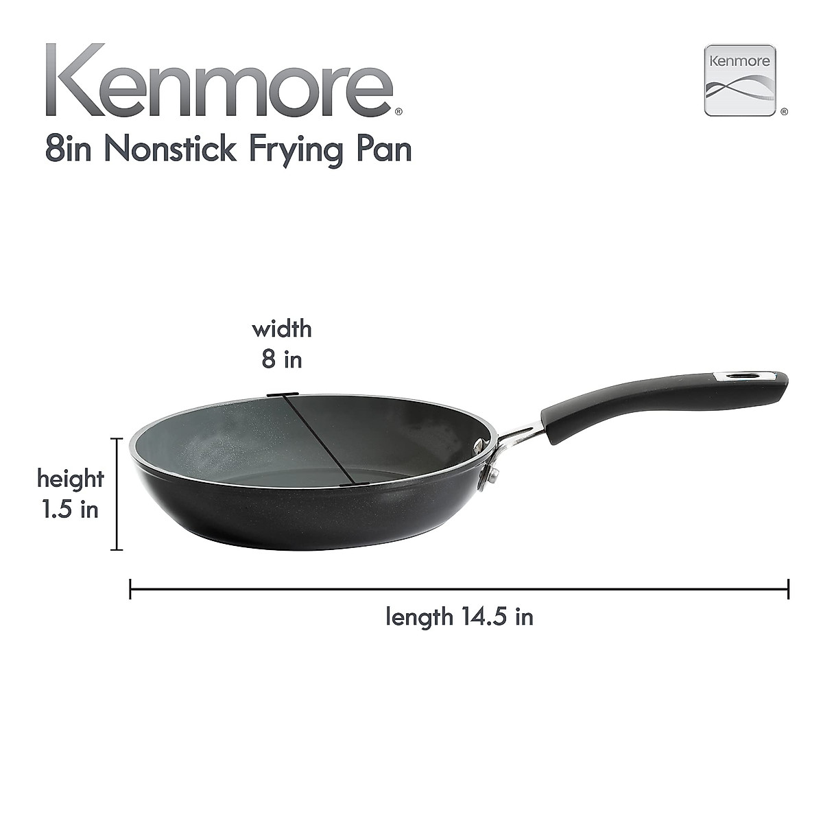 Kenmore Arlington 8" Aluminum Fry Pan - Black Diamond