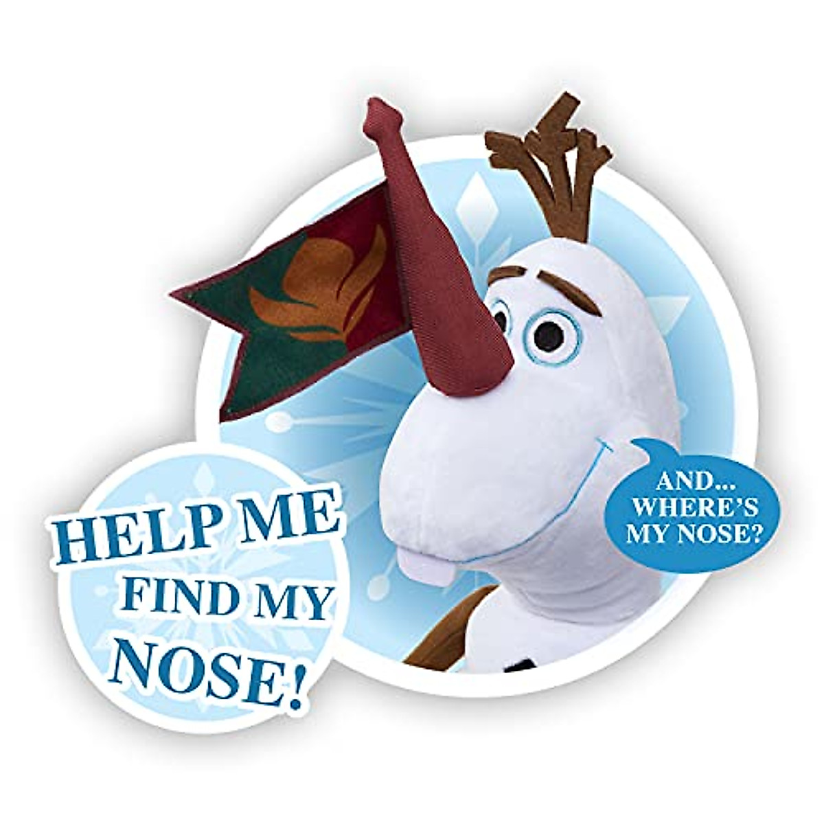 Disney Frozen Find My Nose 14-inch Olaf Plush, Officially Licensed Kids Toys for Ages 3 Up by Just Play