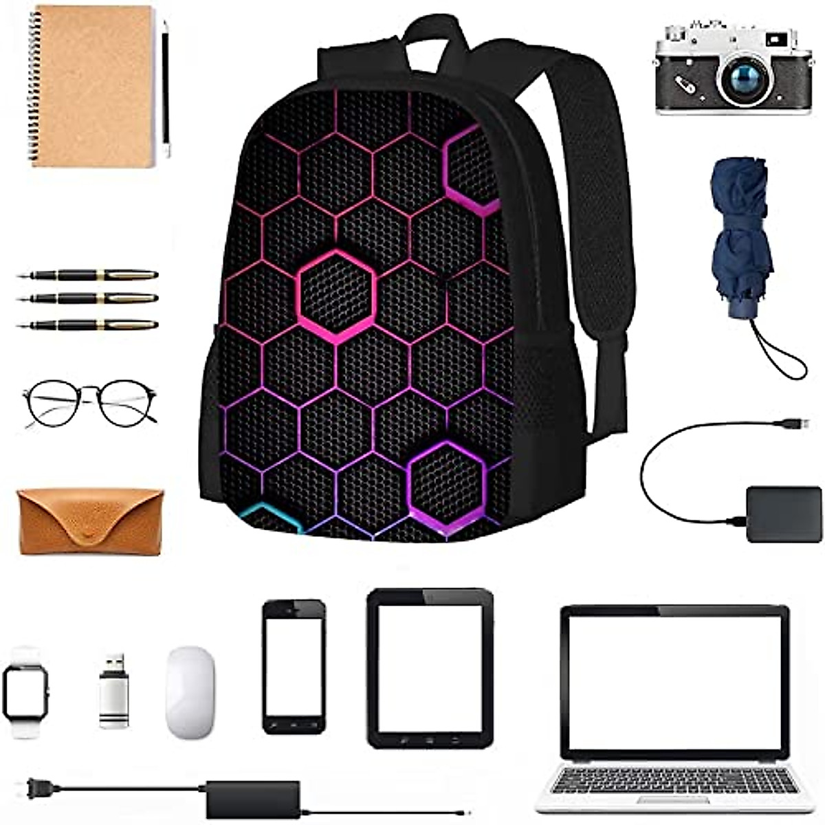 DKXHZ Game Cartoon Backpack Sports Bag 3D Printing Large Capacity Portable Large Capacity Packsack for Boys and Girls-5