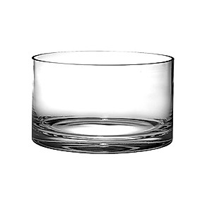 Barski - European Quality Glass - Handmade - Thick Straight Sided Salad Bowl - 10" Diameter - Made in Europe