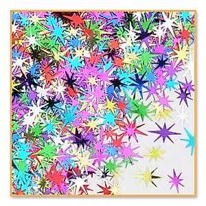 Beistle Starbursts Confetti New Year's Eve Party Supplies, Birthday Decorations, Tableware, 0.5 Ounces, Multicolored