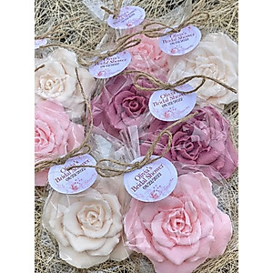 Rose Soap Favors - Bridal Shower Favors, Baby Shower Decorations, Girl Rose Gold Pink Floral Wedding Favors for Guests in Bulk