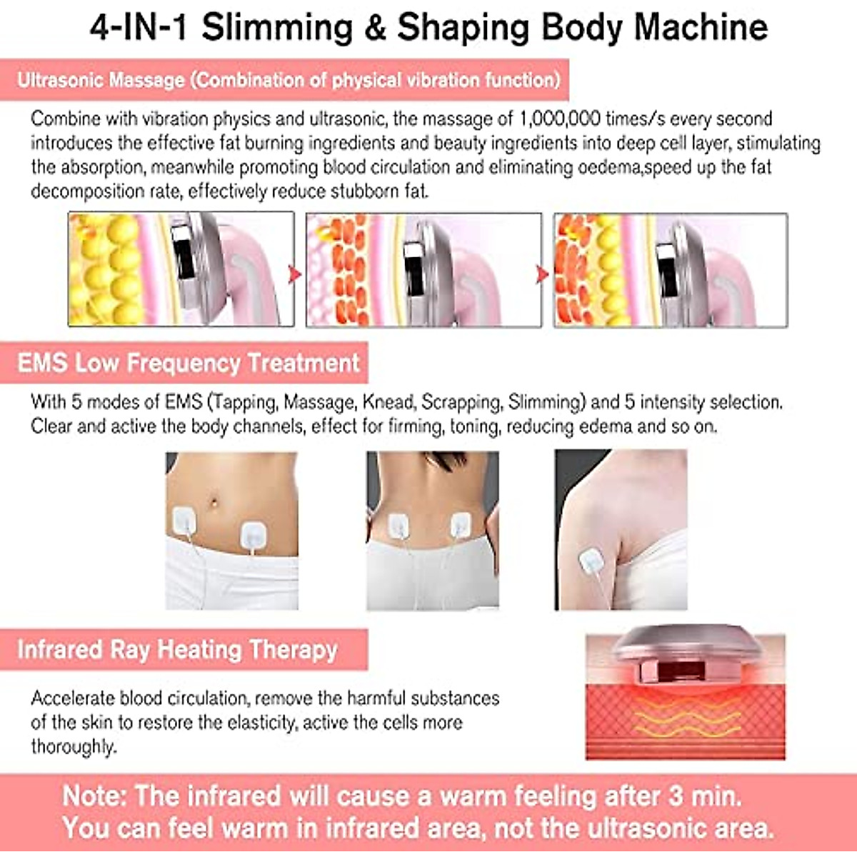 Body Sculpting Machine, Handheld Body Beauty Device for Face, Arm, Waist, Belly, Leg, Hip