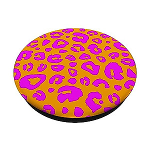 Cheetah Leopard Pattern Pink Orange PopSockets Standard PopGrip