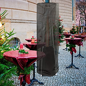 Heavy Duty Glass Tube Heater Cover - Waterproof Square Standing Patio Heater Protector for Outdoor Triangle Heater and Pyramid Torch