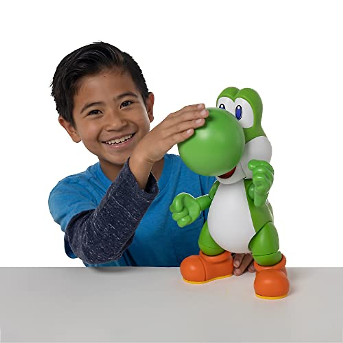Super Mario Let's Go, Yoshi! 12-Inch-Tall Interactive Action Figure with 20+ Iconic Sounds & Music - Officially Licensed by Nintendo