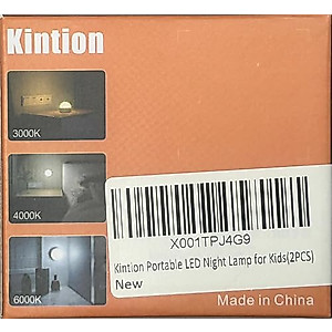 Kintion Portable LED Night Lamp for Kids and Adult(with RGB Mode), Bedside Dimmable Warm Night Light, Soft Eye Caring Night Light for Kids Breastfeeding and Sleep Aid, 8 Colors, 2pcs