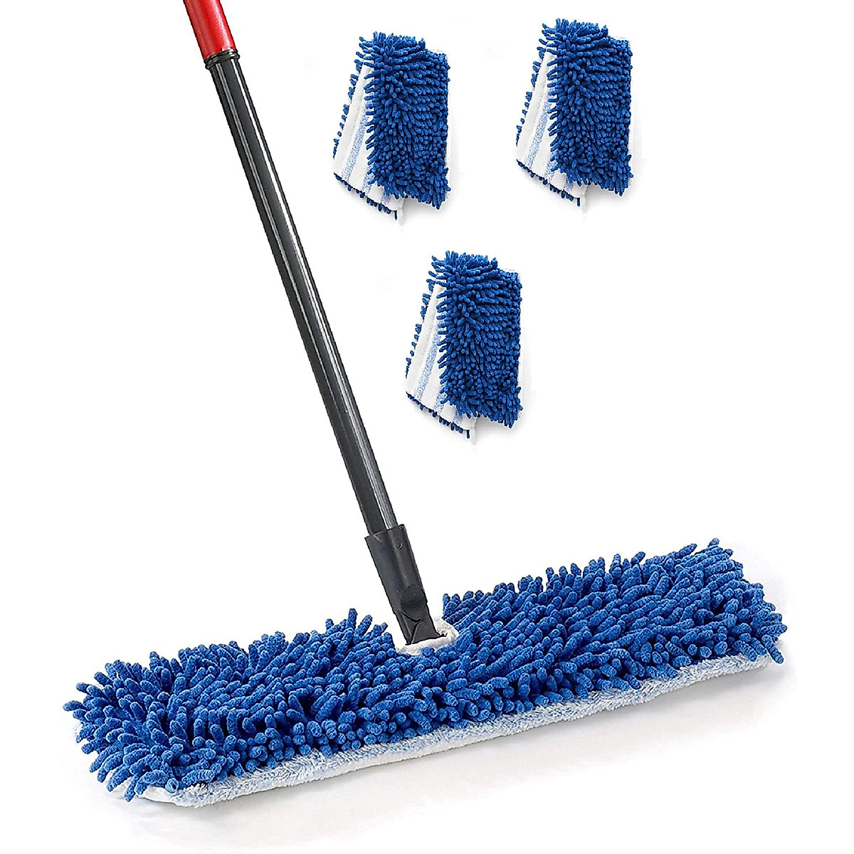O-Cedar Dual-Action Microfiber flip mop with Telescopic Handle (Flip Mop with 3 Extra Refills), Pack- 3