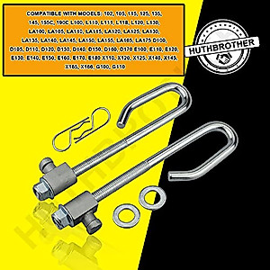 Huthbrother GX24864 GX21718 Deck Lift Hanger Rod kit, Compatible with John Deere 14M7465 GX26085 24M7053, for E130 Deck Lift Link Kit GX24864A GX24864B, Set of 2