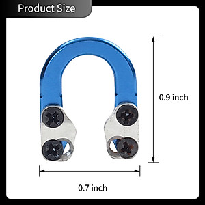 FENJANER Archery 2 Sets Compound Bow D Loop Metal Release Aids Hook Hunting Shooting Target Accessories (Blue)