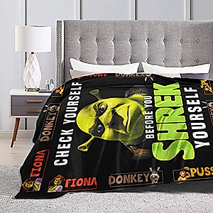 Get Out of My Swamp Blanket Plush Throw Fuzzy Lightweight Super Soft Microfiber Flannel Blankets for Couch, Bed, Sofa Ultra Luxurious Warm