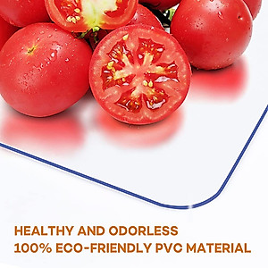 PoPoTo 24 x 48 Inch Plastic Dining Table Cover, Clear Table Pad Desk Chair Mat Tablecloth Protector Easy Clean Wooden Furniture Coffee End Bed Sofa Side Table Top Protection Cover Waterproof PVC Vinyl