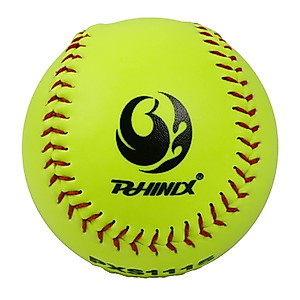 PHINIX Slow-Pitch Softballs Cork Core for Practice 11" & 12" Options (Box of 12, 11 Inch)