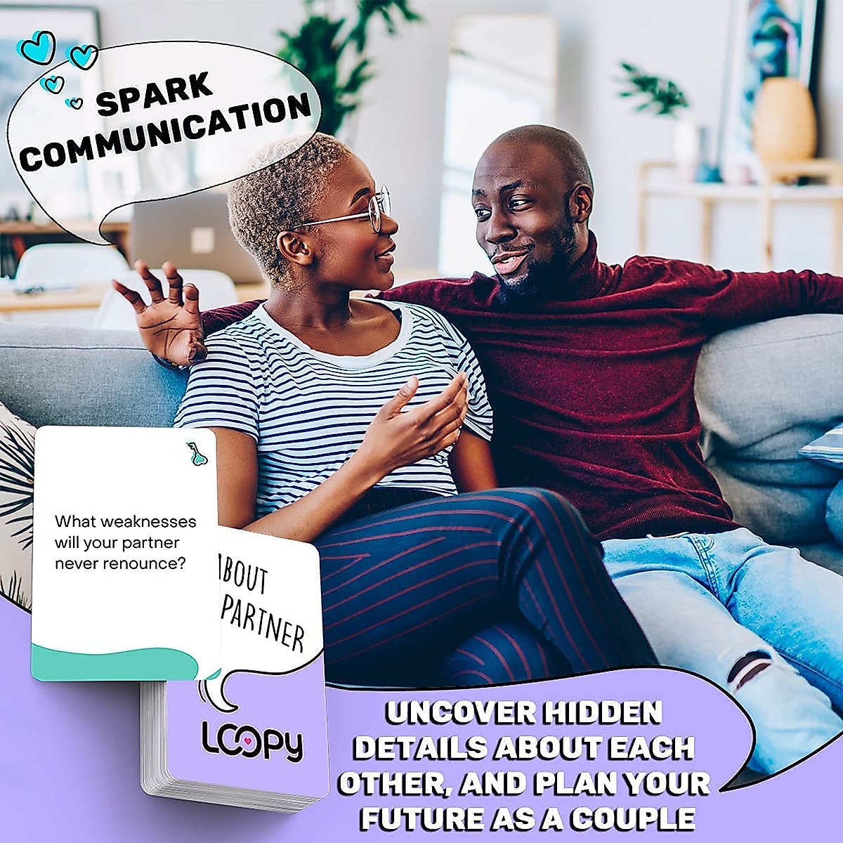 LOOPY - Couples Game: 210 Deep and Thought-Provoking Question Cards to Improve Communication and Strengthen Bonds