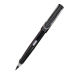 Homiimart New Unlimited Writing Eternal Pencil Creative No Ink Refill Replaceable Nib Erasable Pen No Need Sharpen Kid School Supplies Stationery Art Painting Sketch (Black)