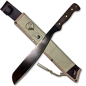 Condor Tool & Knife, Australian Army Machete, 12-7/8in Blade, Walnut Handle with Sheath