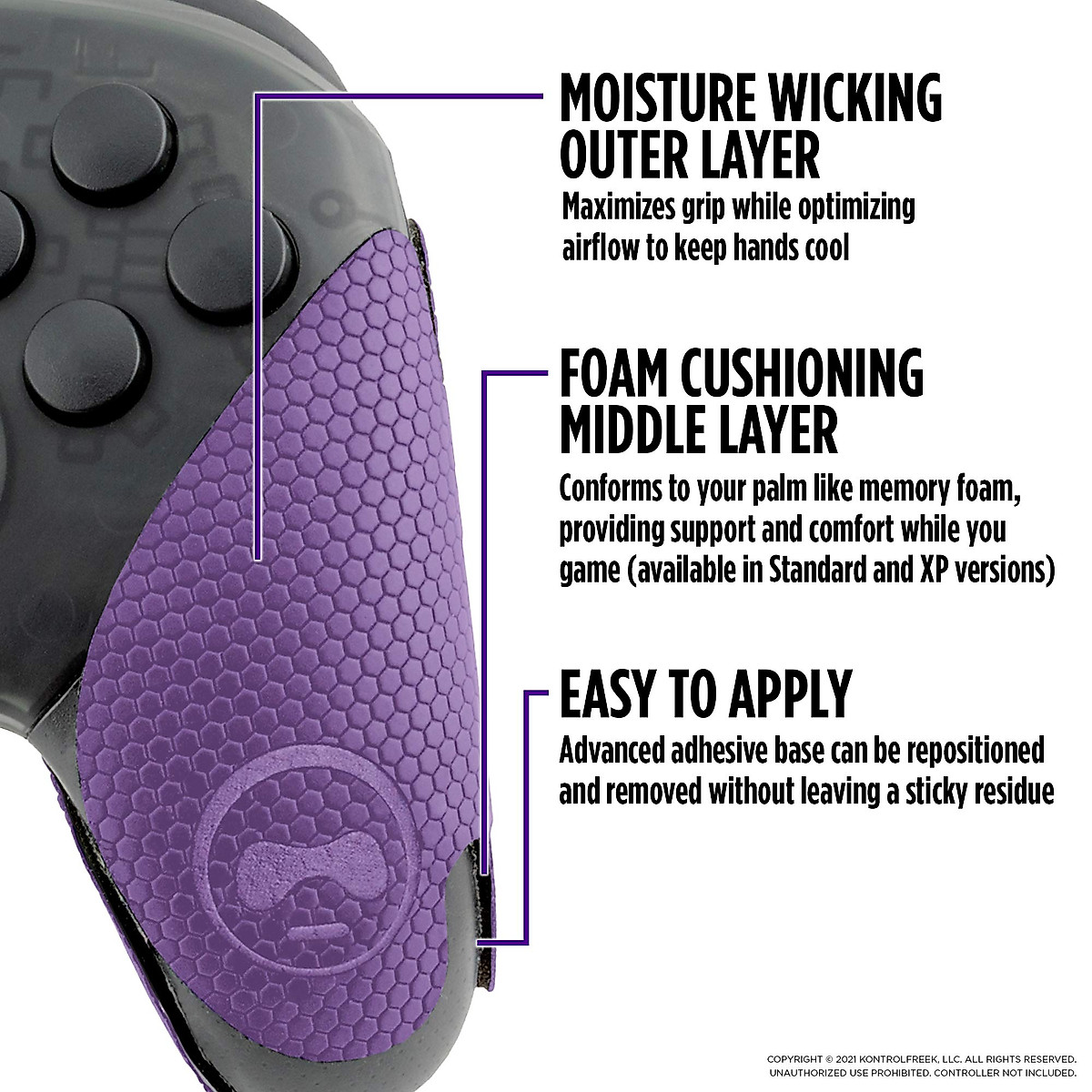 KontrolFreek Performance Grips for Nintendo Switch Pro Controller (Galaxy Purple)