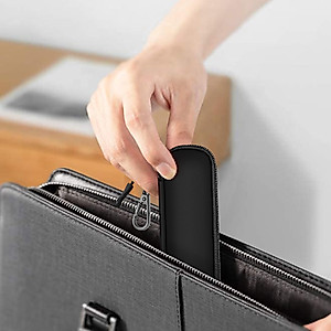 Fintie Pen Holder Case for Apple Pencil Pro, Apple Pencil (USB-C / 1st / 2nd Generation), Soft Neoprene Zipper Carrying Bag Sleeve Pouch for Samsung Stylus, Surface Pen, Black