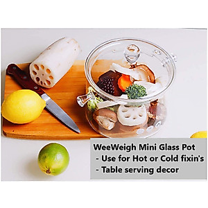 BUTIGE Glass Saucepan with Cover - 50oz Heat-Resistant Borosilicate Glass Handmade Cookware Set stovetop Pot - Safe for Pasta Noodle, Soup, Milk, Tea (1.5L)