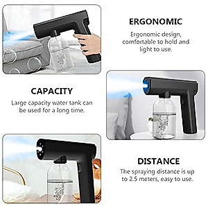 DOITOOL 1 Set Sprayer Handheld Rechargeable Mist Steam Portable Electric Mist Steam Fogger with Blue Light for Home Office School Garden
