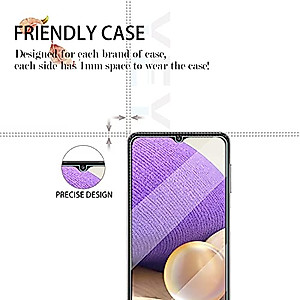 Galaxy A32 5G Tempered Glass Screen Protector by YEYEBF, [2 Pack] [3D Glass] [Bubble-Free] [Anti-Glare] Screen Protector Glass for Samsung Galaxy A32