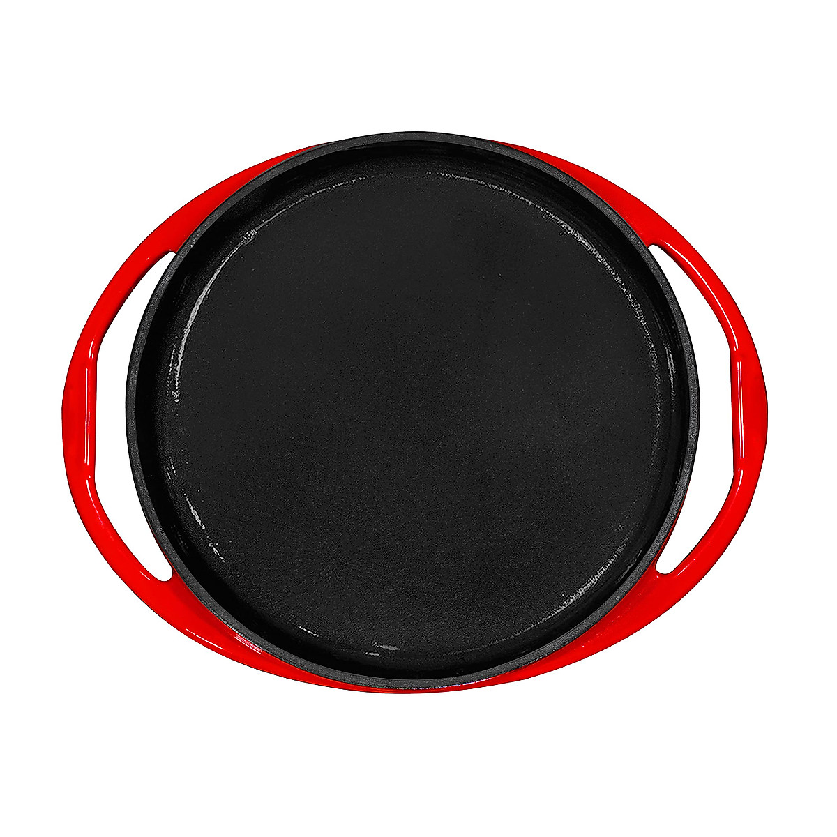 Bruntmor Red Enameled Round Cast Iron Baking Pan