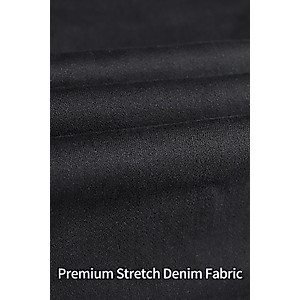 Mens Slim Fit Jeans Stretchy Black Denim Pants for Men Slim Leg 34x30