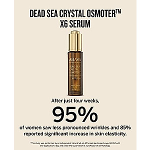 AHAVA Crystal Osmoter X6 Serum - Revolutionary Youth Booster & Intense Wrinkle Reduction, Enhances Youthful Glow & Firming, Enriched with Exclusive Blend of Dead Sea Osmoter & Jojoba Oil, 1 Fl.Oz