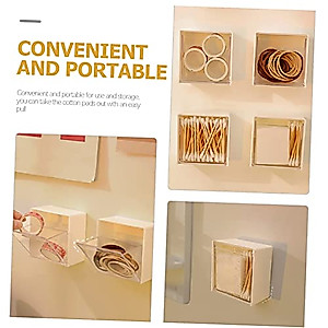 FOMIYES Box Desktop Storage Box Desktop Stand Cotton Pad Container Cotton Pad Dispenser Cotton Balls Swab Holder Cosmetic Pads Container Wall- Mounted Cotton Pad Holder Cotton Pad Box