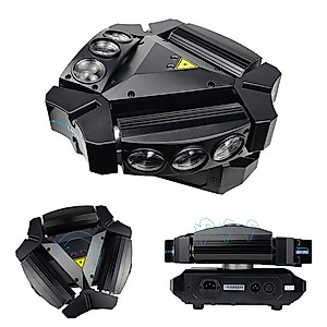 BETOPPER Moving Head Stage Lights,9x10W RGBW 4-in-1 LED Party DJ Lighting,19/51-CH 3 Header DJ Light Sound Activated/DMX 512 Disco Light for Bar,Disco,Dance Halls,Clubs,Mobile DJ,Gigs etc.