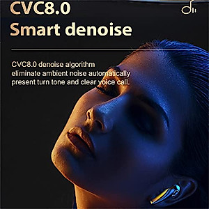 Qonioi Wireless Bluetooth Earphones, Mirror Screen Digital Display Touch-Control Bluetooth Earphones HD Stereo Built-in Mic in-Ear Earphones Display Charging Case for Sport