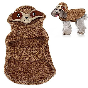 Halloween Pet Hoodie Costume, Pet Halloween Suit Sloth Style Dog Halloween Costume Cat Halloween Costume Fancy Dress for Dogs and Cats