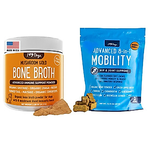 iHeartDogs Bone Broth and Advanced 8-in-1 Joint Supplement for Dogs Bundle