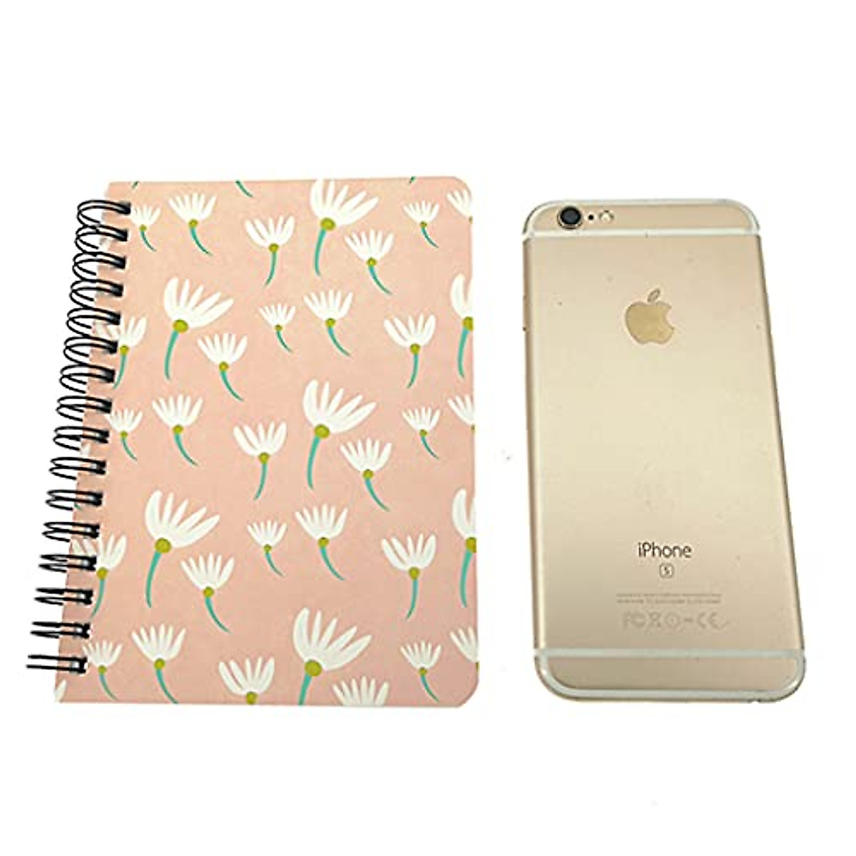 4 Pack A6 Spiral Notebook Journal,Wirebound Ruled Sketch Book Notepad Diary Memo Planner,A6 Size(5.7X4.1") & 80 Sheets (Flower B)