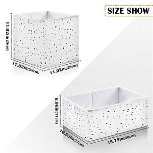 Blueangle Scandinavian Stars Cube Storage Bin, 11 x 11 x 11 in, Large Collapsible Organizer Storage Basket for Home Décor（470）