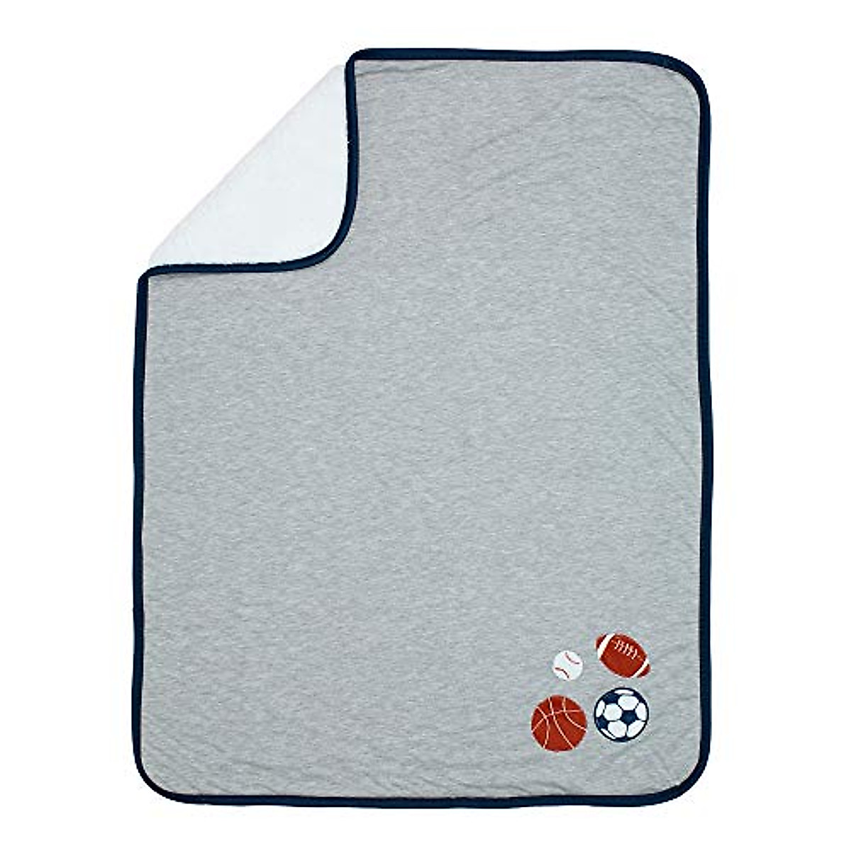 Lambs & Ivy Hall of Fame Sports Jersey/Sherpa Cozy Baby Blanket