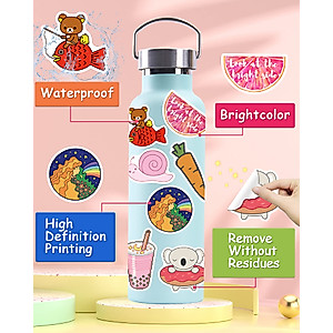 Bekayshad Stickers for Kids, 300 Pcs Water Bottle Stickers for Classroom Cute Vinyl Waterproof Stickers for Teens Girls Prizes for Kids Laptop Stickers for School