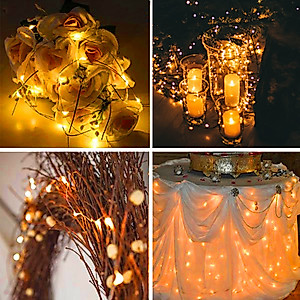 12 Pack Battery Operated Fairy String Lights 7 Feet 20 Led Waterproof Silver Wire Firefly Starry Moon Lights for Bedroom DIY Party Wedding Patio Christmas