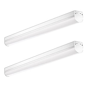 LED Shop Light 4FT,5000K/4000K/3500KSelectable LED Linear Strip Lights,0-10VDimmable LED Light Fixture for Garage Workshop Warehouse,4Foot LED Commercial Ceiling Light,Fluorescent Replacement-2Pack