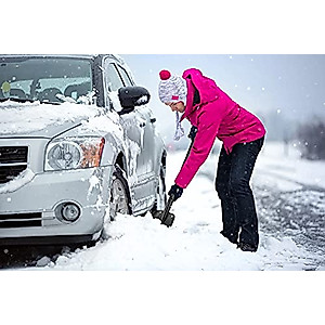 YOHEER Aluminum Utility Shovel, 3 Sections Detachable Snow Shovel Perfect for Autocross , Camping and Other Outdoor Activities (Black)